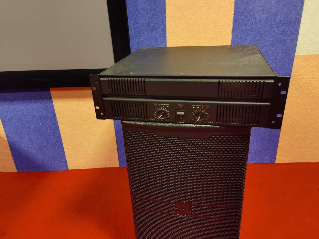 Class H Low Noise Power Amplifier Stage 2x1700w For Linear Array Speakers