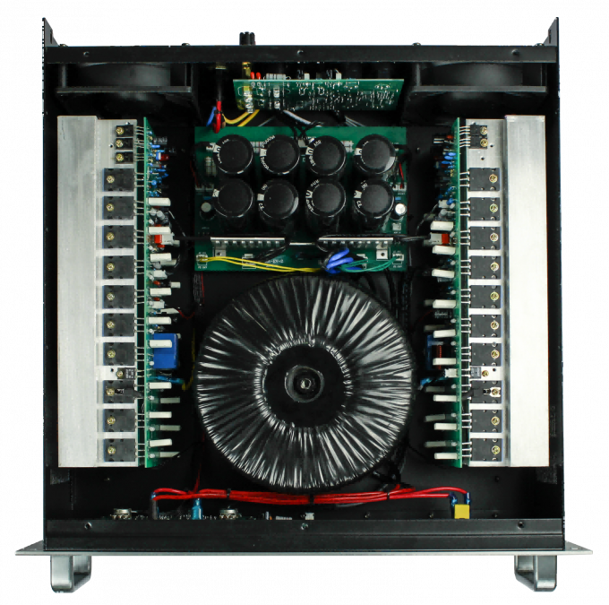 EV 9300 Power Amplifier / Black Power Amplifier Class AB With Two DC Fans