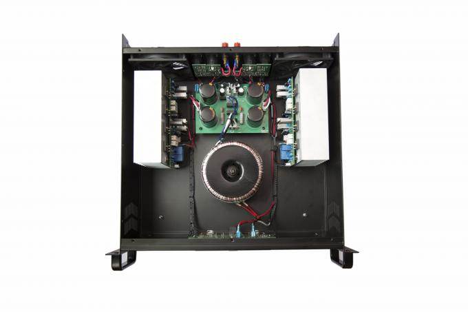 Black PA System Amplifier 2X200W Class AB Power Amplifier With Cooling ...